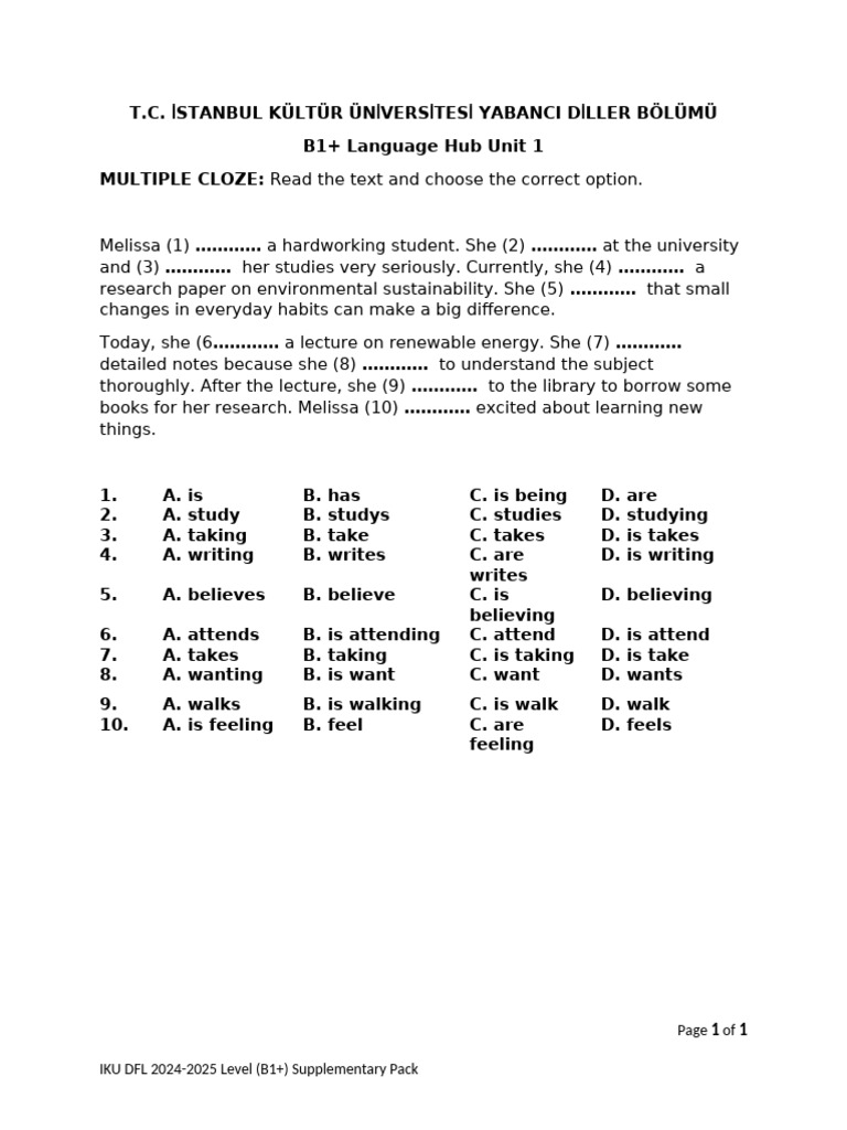B1+u1 Student S Copy 2 | PDF