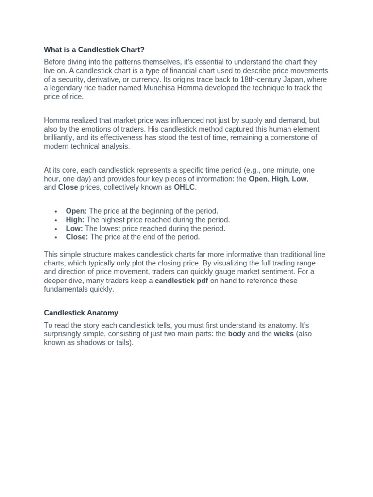 What Is A Candlestick Chart by Ict | PDF | Market Trend | Technical ...