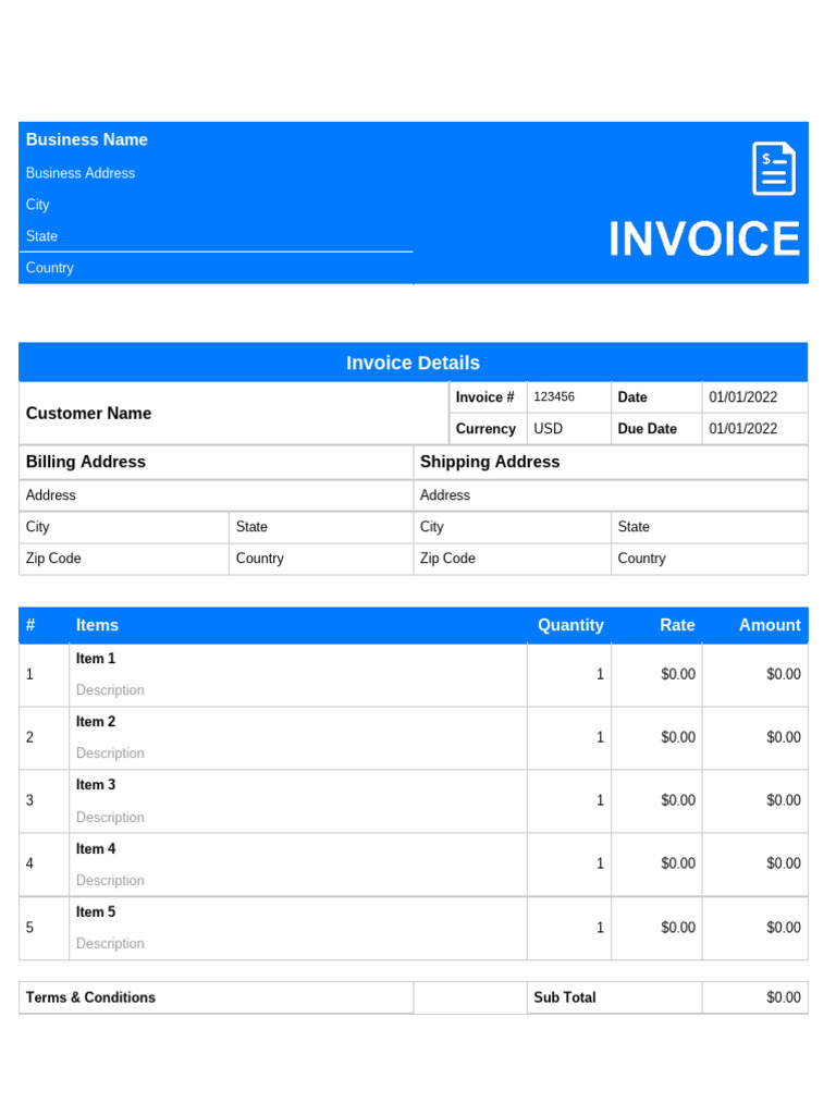 Invoice Template | PDF