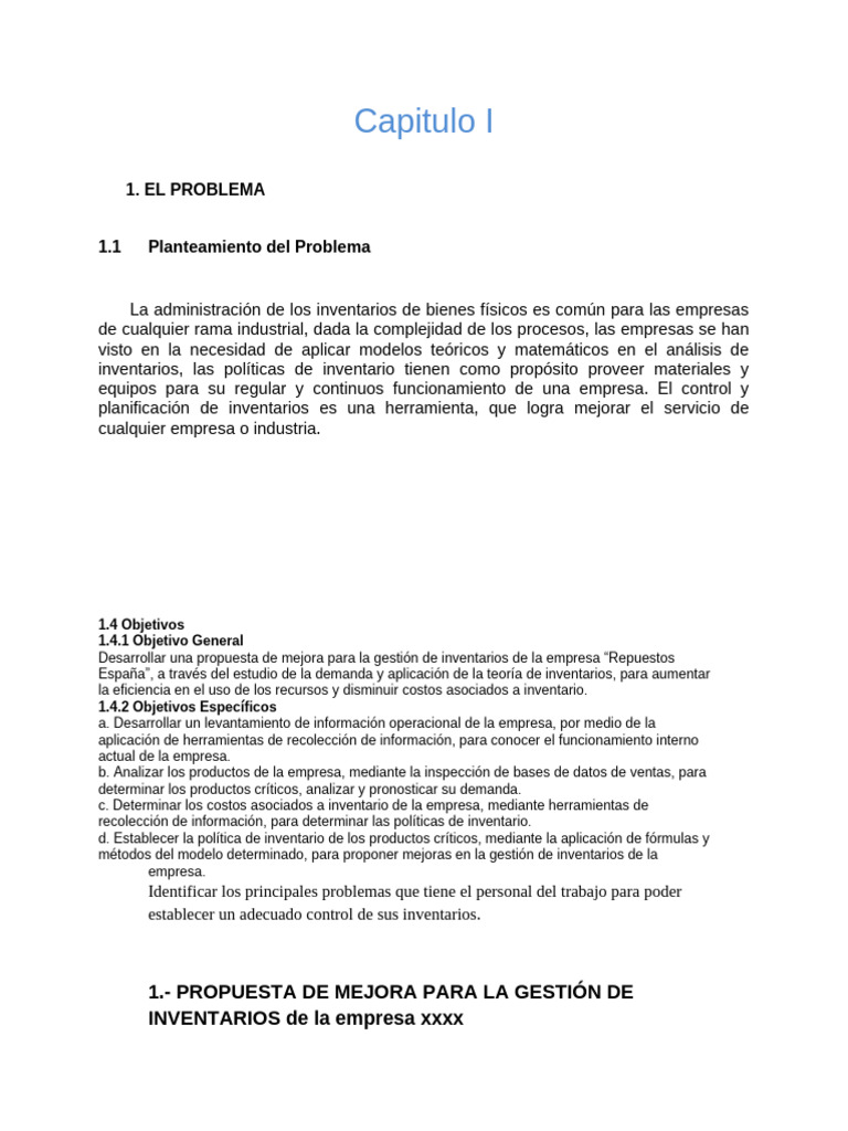 Propuesta de Inventario | PDF