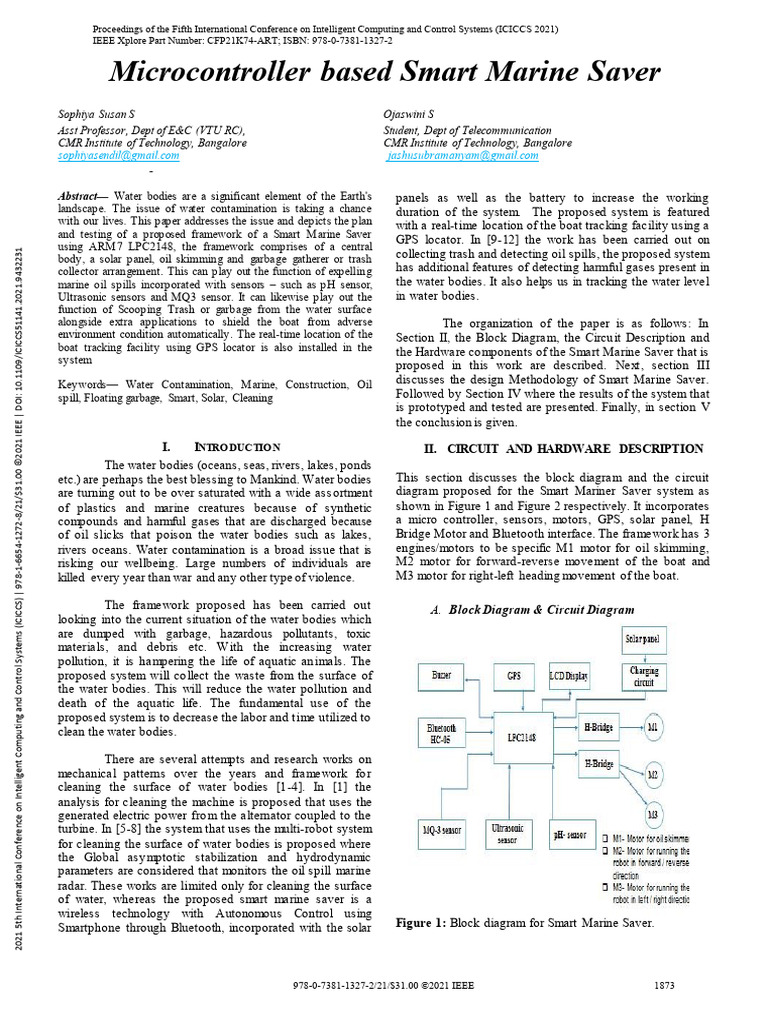 Smart Marine Saver: Eco-Friendly Cleanup System | PDF | Embedded System ...