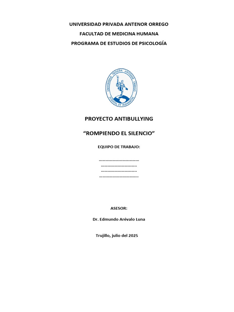 Modelo de Proyecto Antibullying | PDF | Las emociones | Inteligencia ...