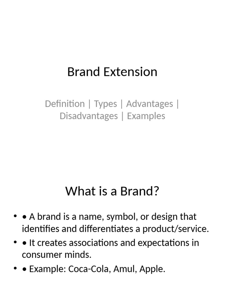 Brand Extension: Types, Benefits, Risks | PDF | Brand | Business