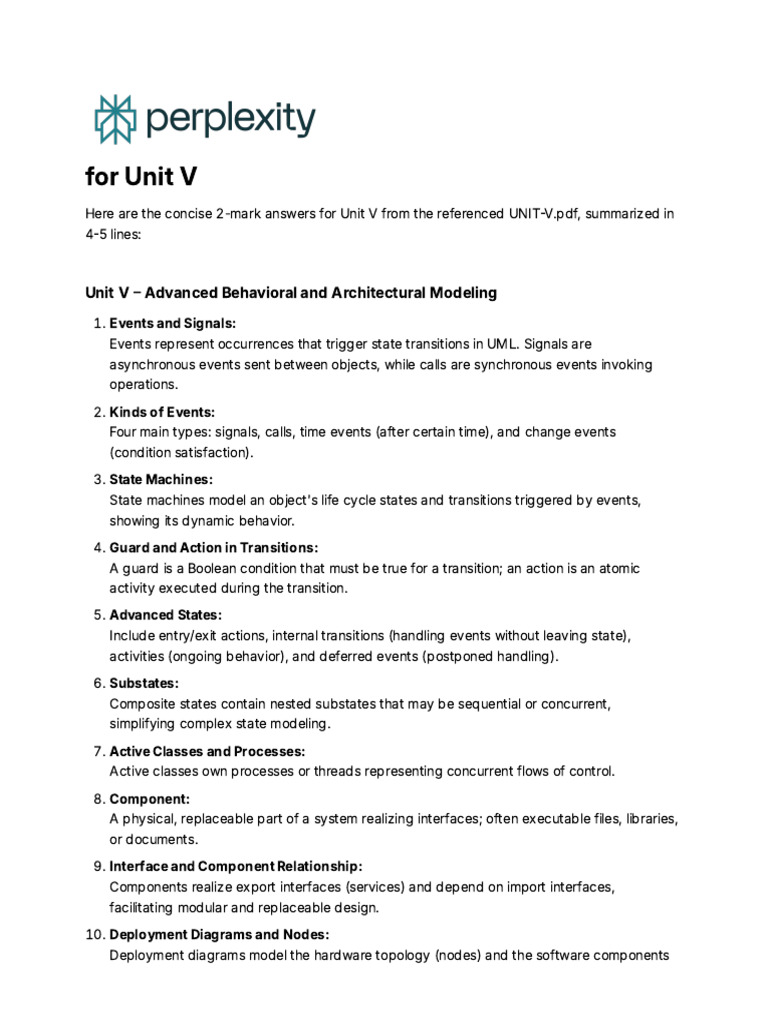 For Unit V | PDF