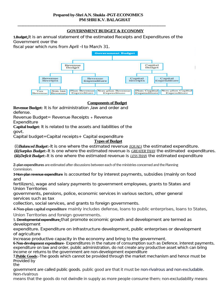 Government Budget | PDF | Taxes | Government Spending