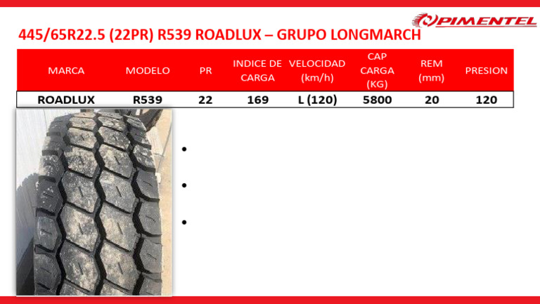 Ficha Tecnica Roadlux r539f 20mm | PDF
