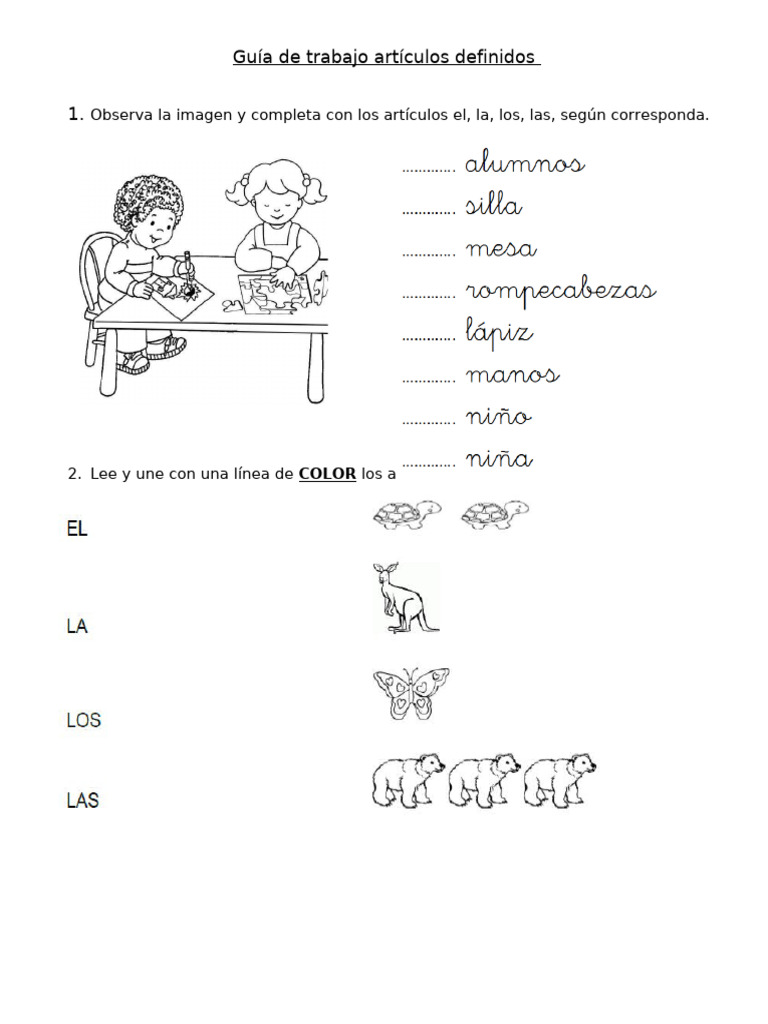 Artículos Definidos: Guía Práctica | PDF