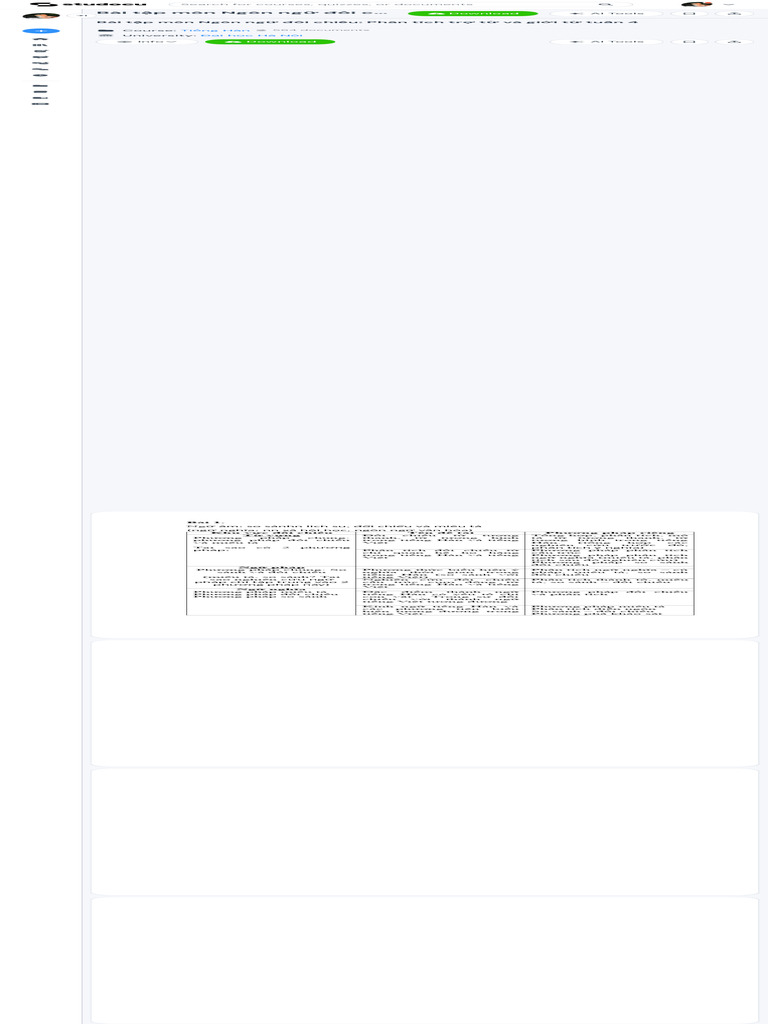 Bài tập môn Ngôn ngữ đối chiếu Phân tích trợ từ và giới từ tuần 4 - Studocu | PDF