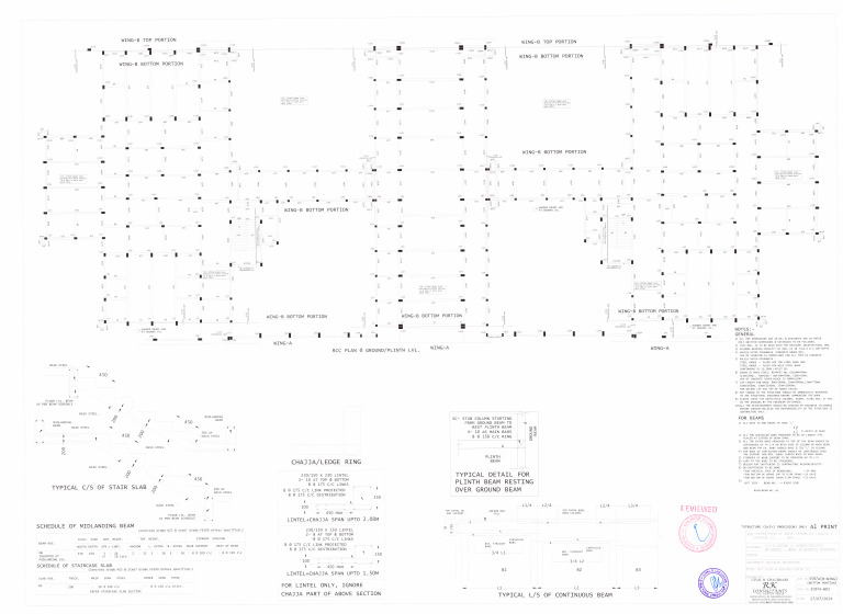 Admin Building Approved RCC Drawing Page No. 06 | PDF