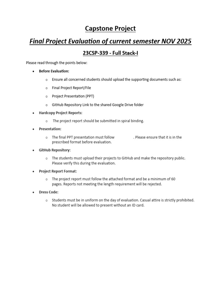 Capstone Project Instructions | PDF