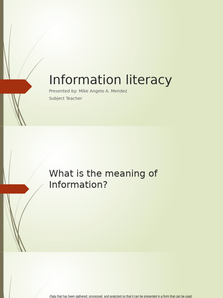 Lesson 3 Information Literacy | PDF