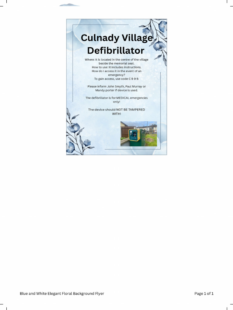 Blue and White Elegant Floral Background Flyer.pdf | PDF