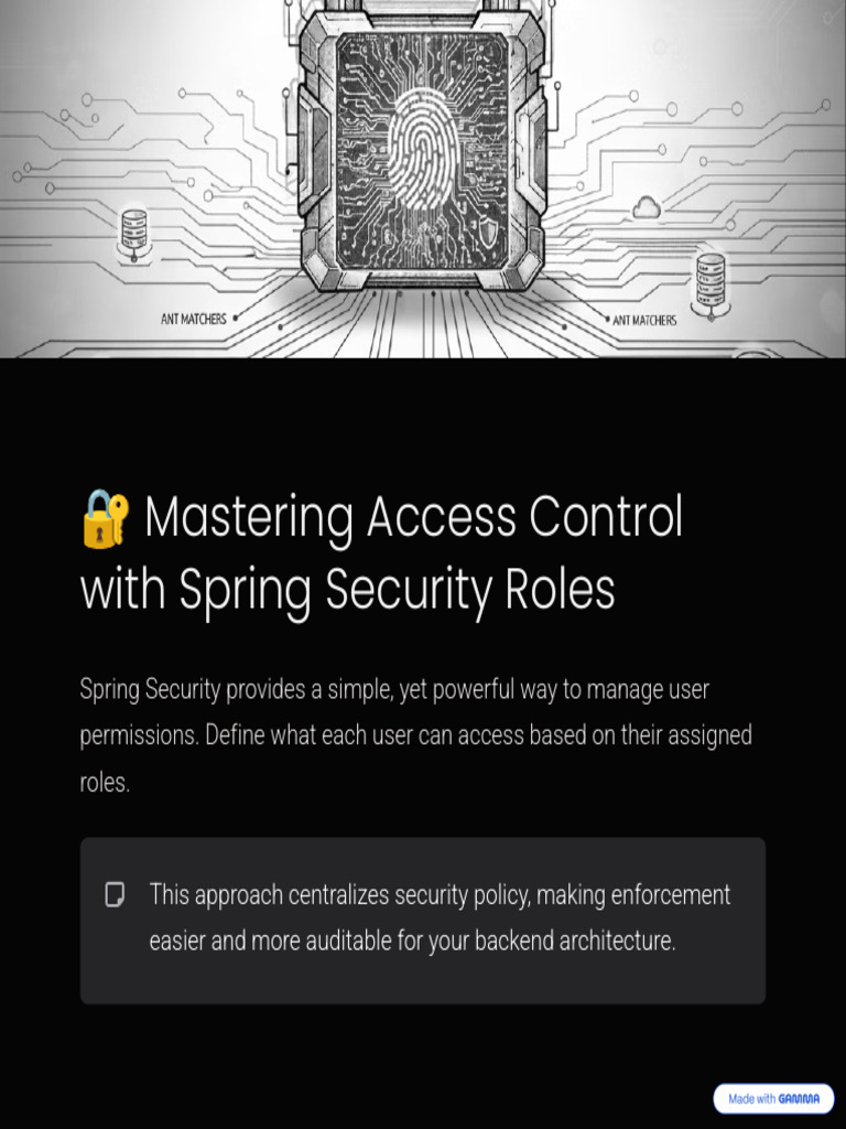 Mastering Access Control With Spring Security Roles | PDF