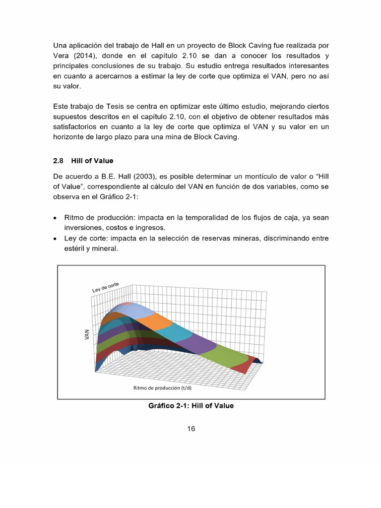 Estimación de VAN con Hill of Value | PDF | Minería | Ecuaciones