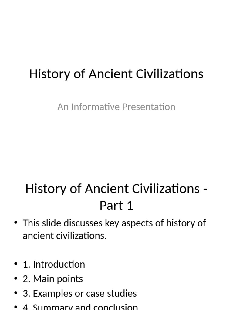 History of Ancient Civilizations | PDF