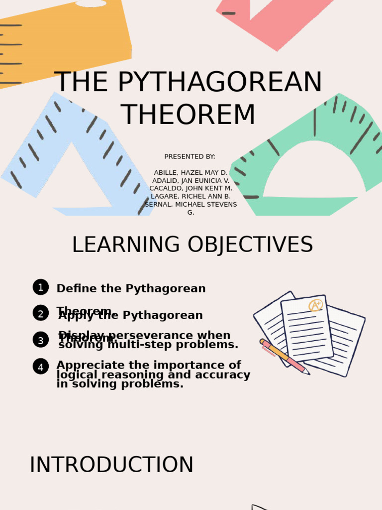 Pythagorean Theorem Overview Presentation | PDF | Euclidean Geometry ...