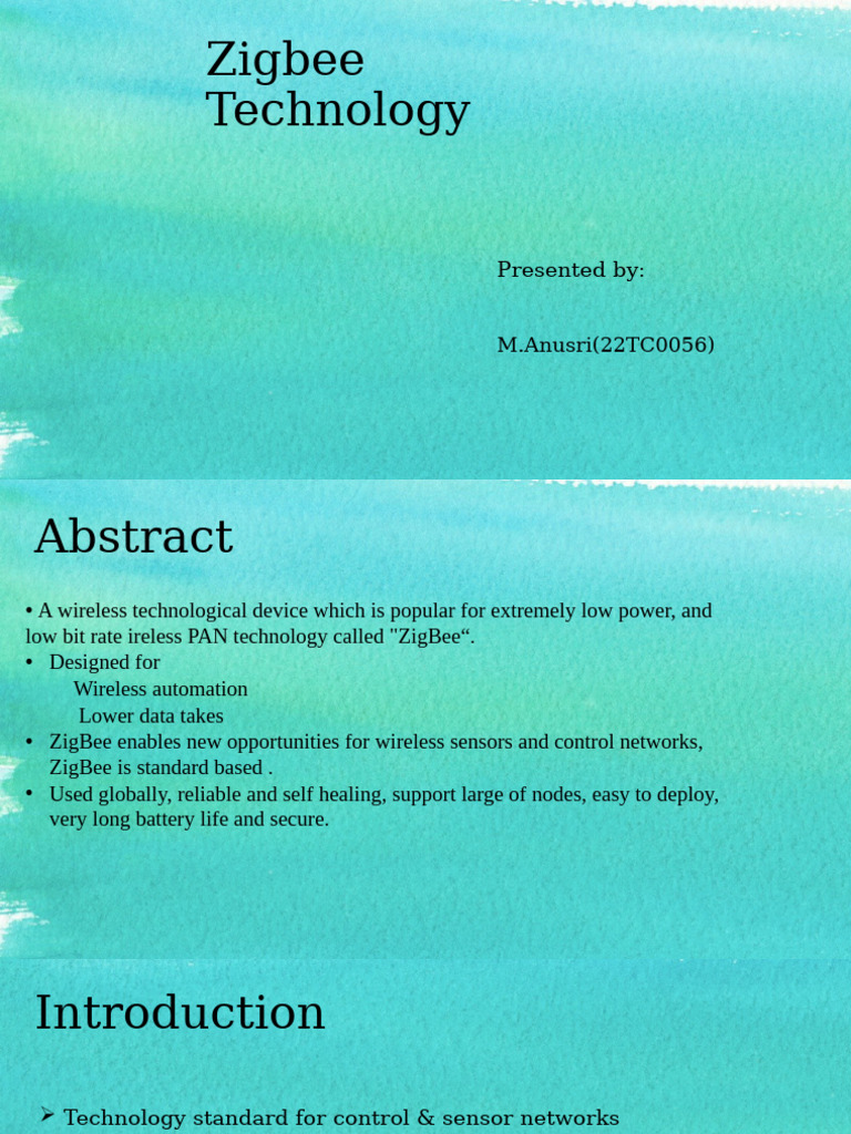 Zigbee Technology | PDF | Internet Of Things | Computer Network