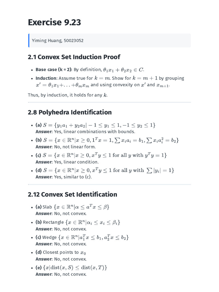 Convex Set and Function Analysis | PDF