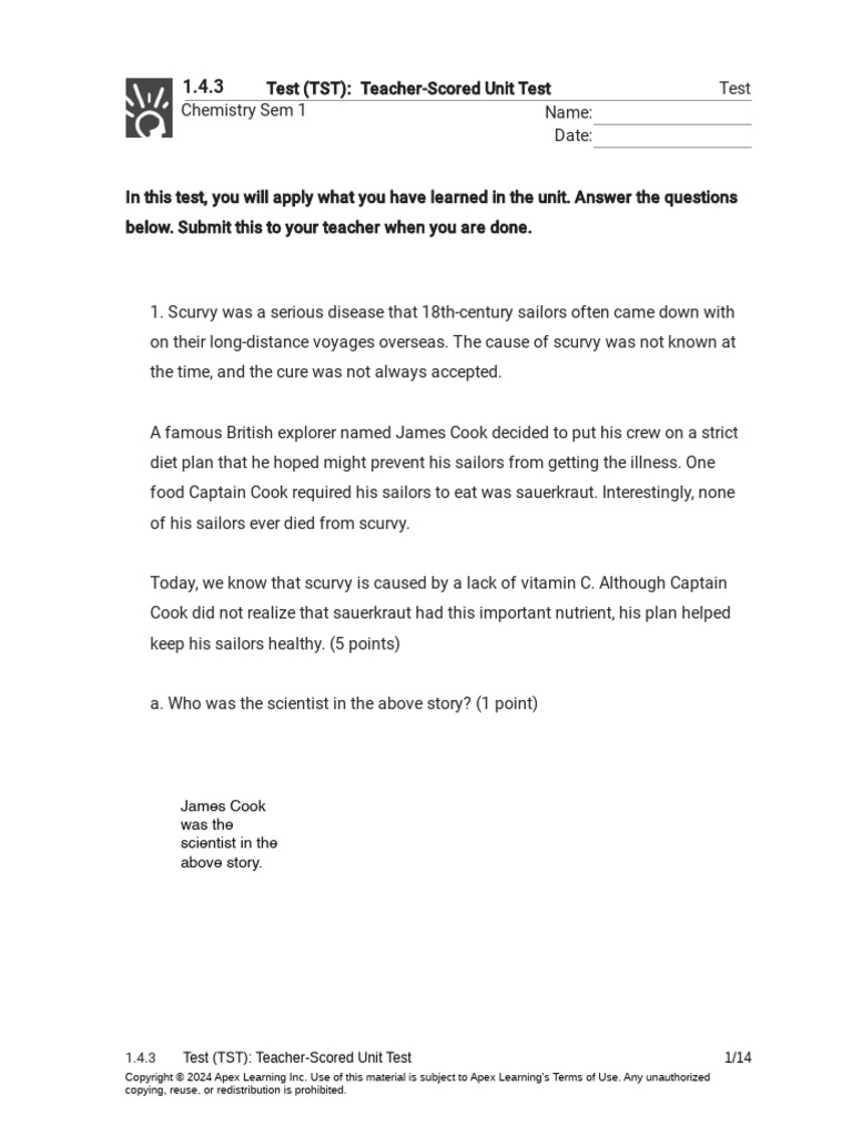 Teacher-Scored Unit Test on Science | PDF | Air Pollution | Matter