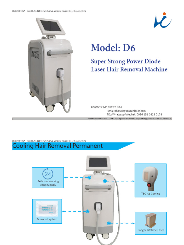 1200W 2400W D6 Diode Laser Brochure | PDF | Laser | Hair