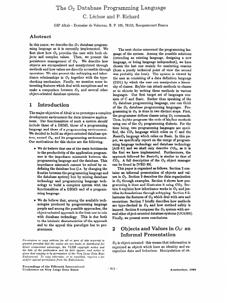 O2 Programming Language | PDF | Class (Computer Programming) | Inheritance (Object Oriented ...