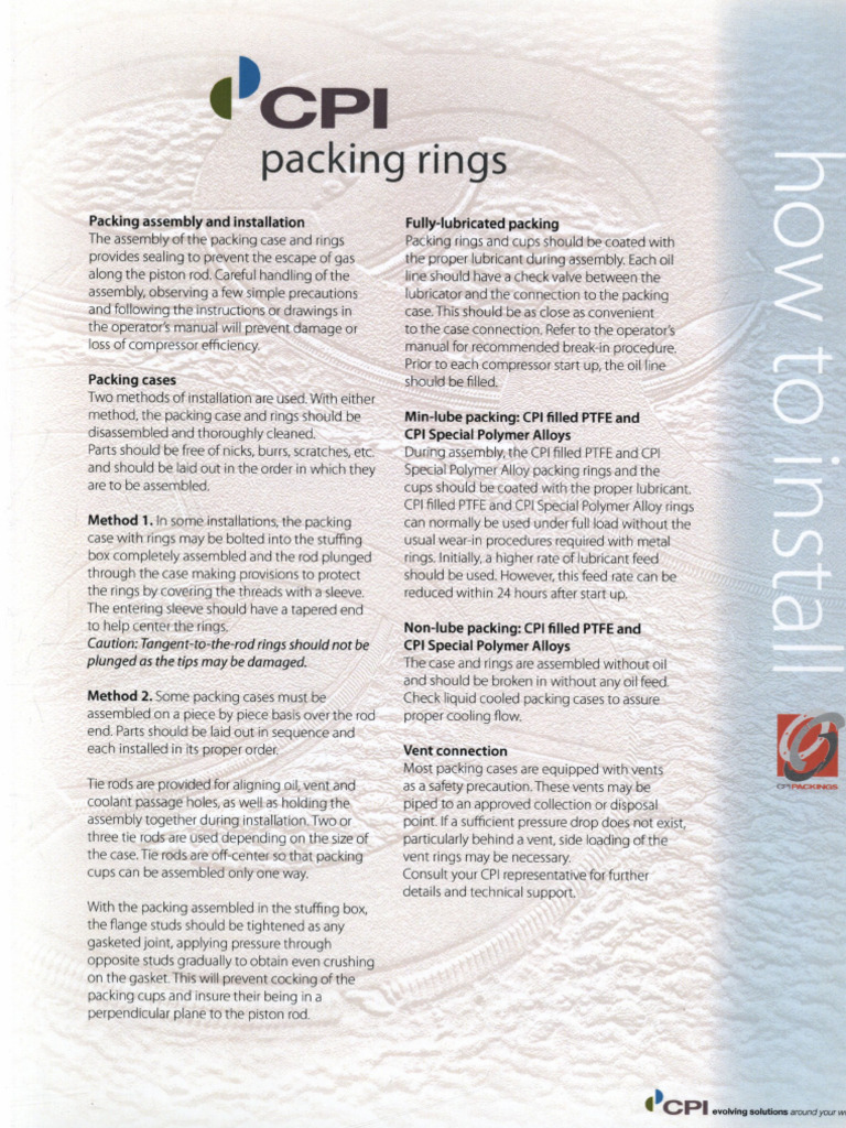 CPI Packing Rings | PDF