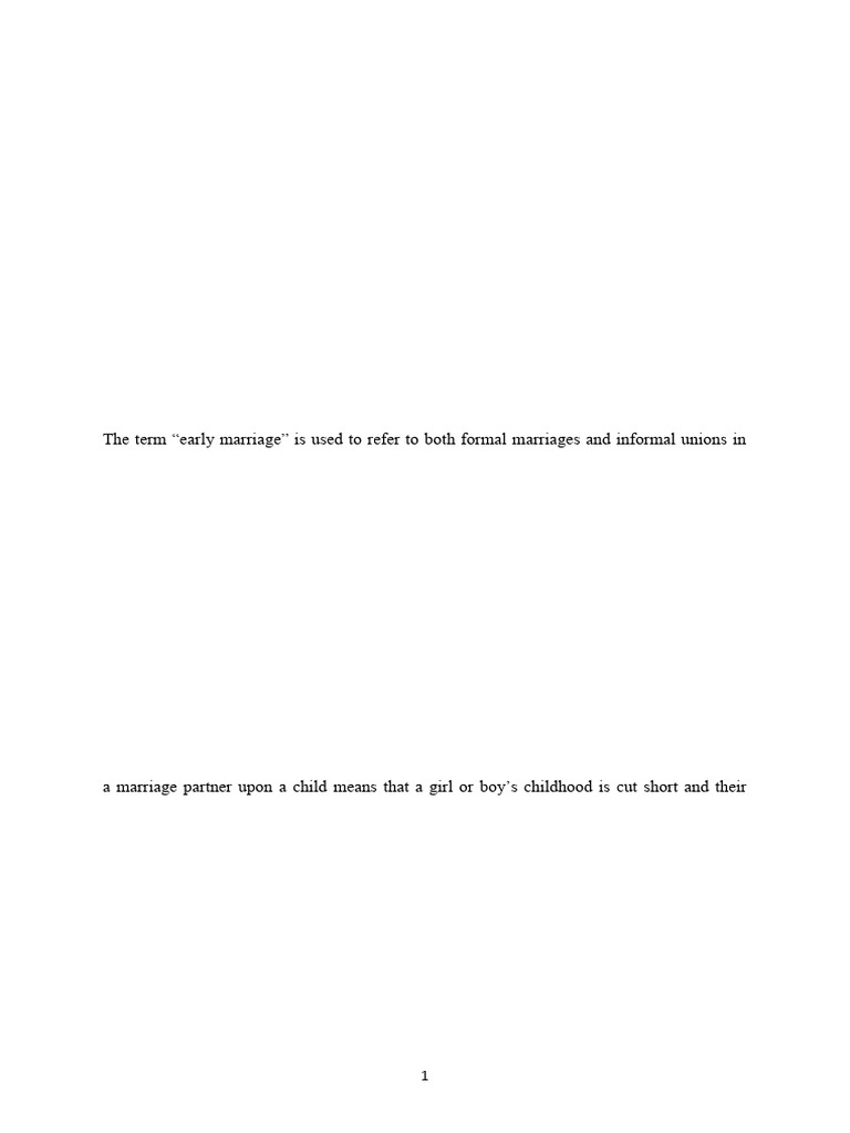 Effects of Early Marriage in Kano, Nigeria | PDF | Child Marriage ...