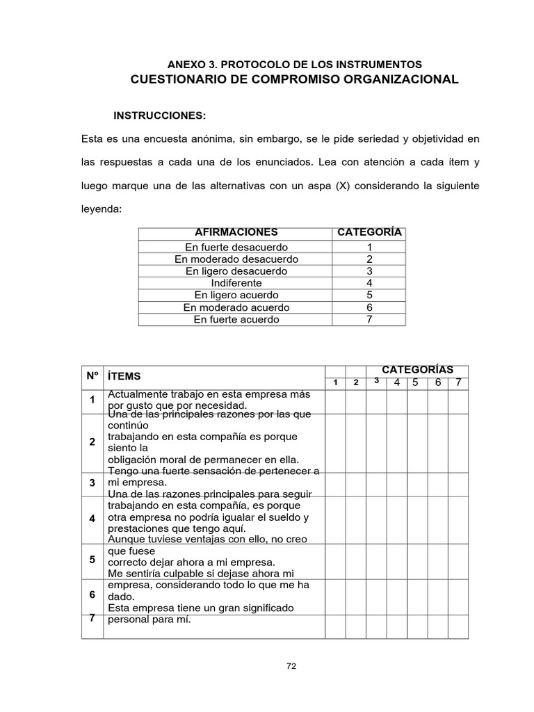 Test de Mayer y Allen Cuestionario - ACTITUDES PARTE 2 | PDF
