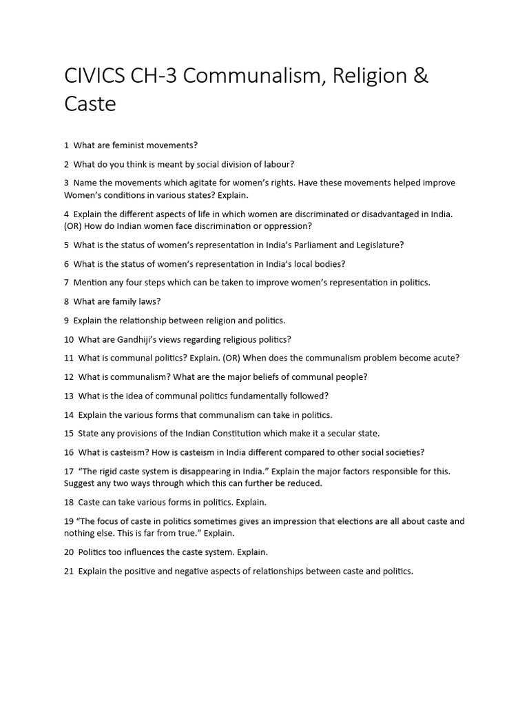 Civics CH-3 | PDF