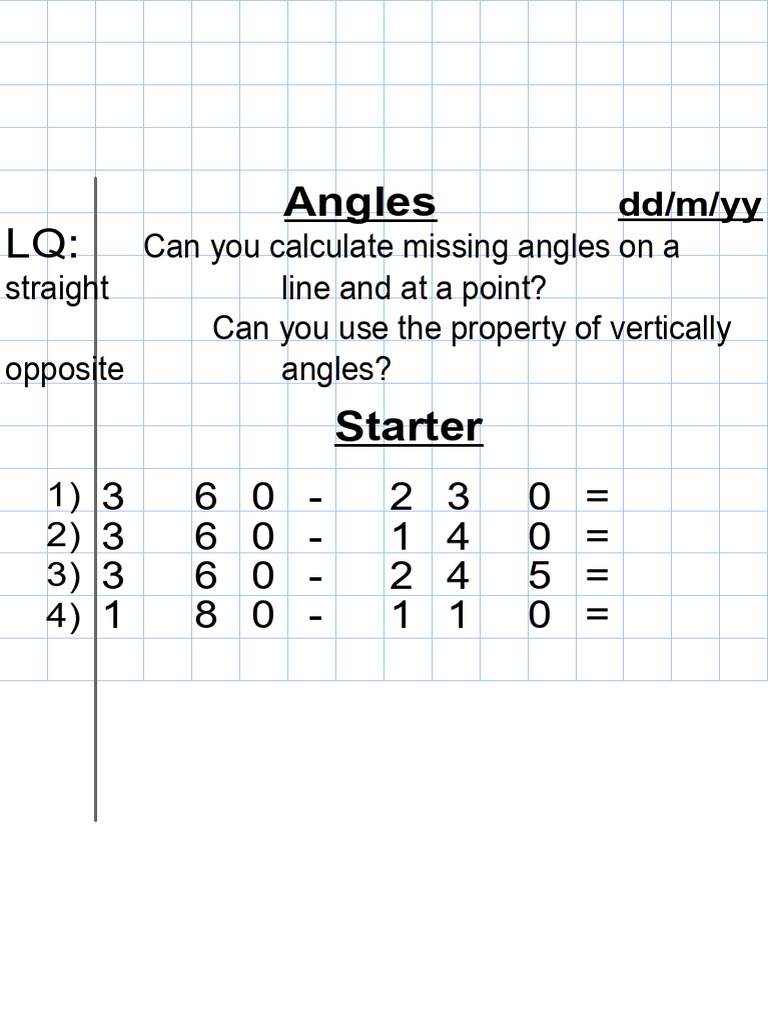Angles Around A Point and On A Straight Line | PDF