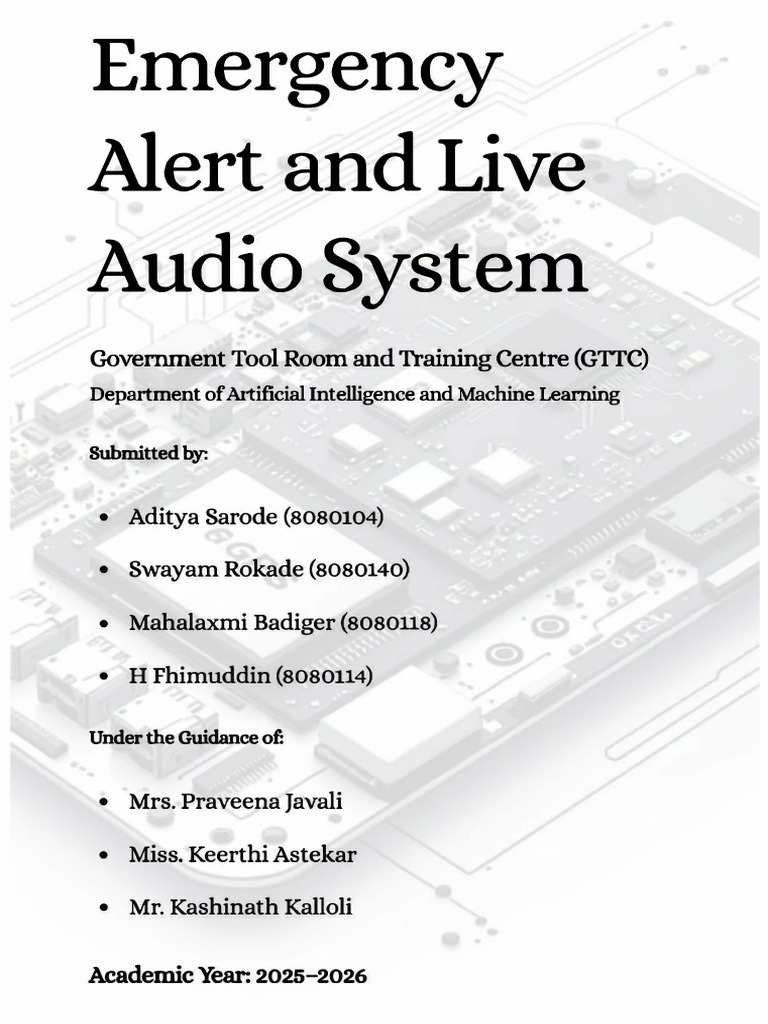 IoT Emergency Alert and Audio System | PDF | Cellular Network | Global ...