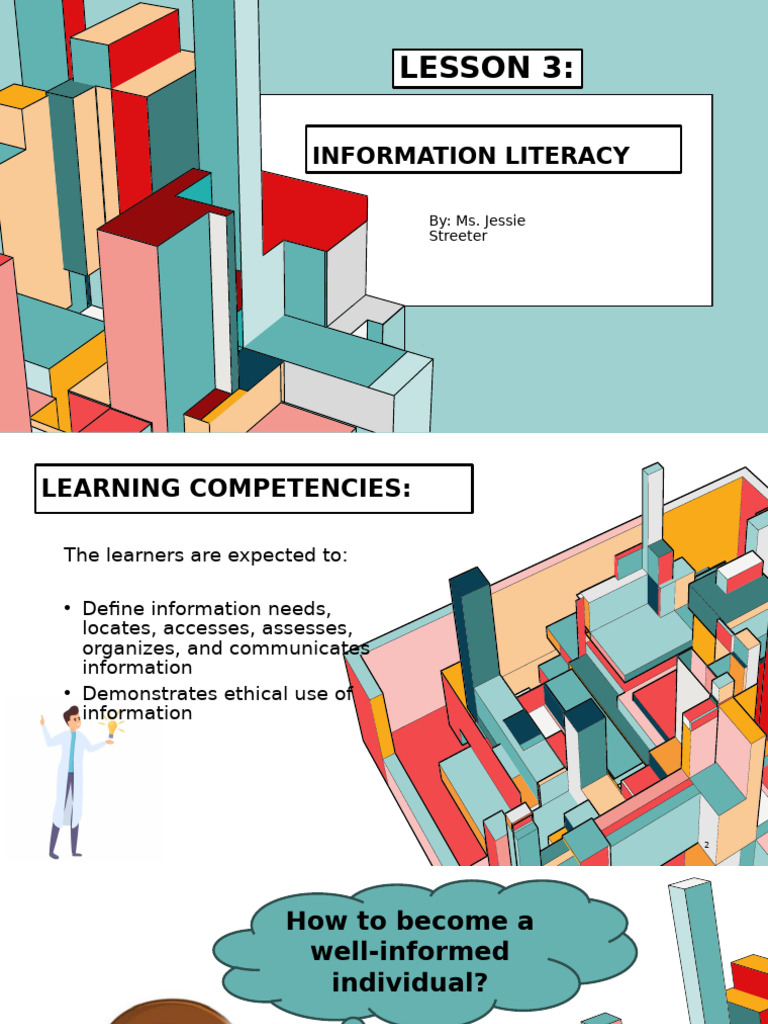 Lesson 3 Information Literacy | PDF | Books | Libraries
