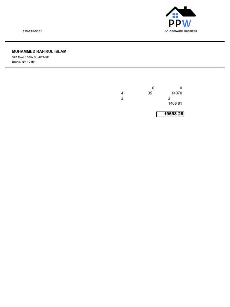Invoice for Property Pres Wizard Services | PDF