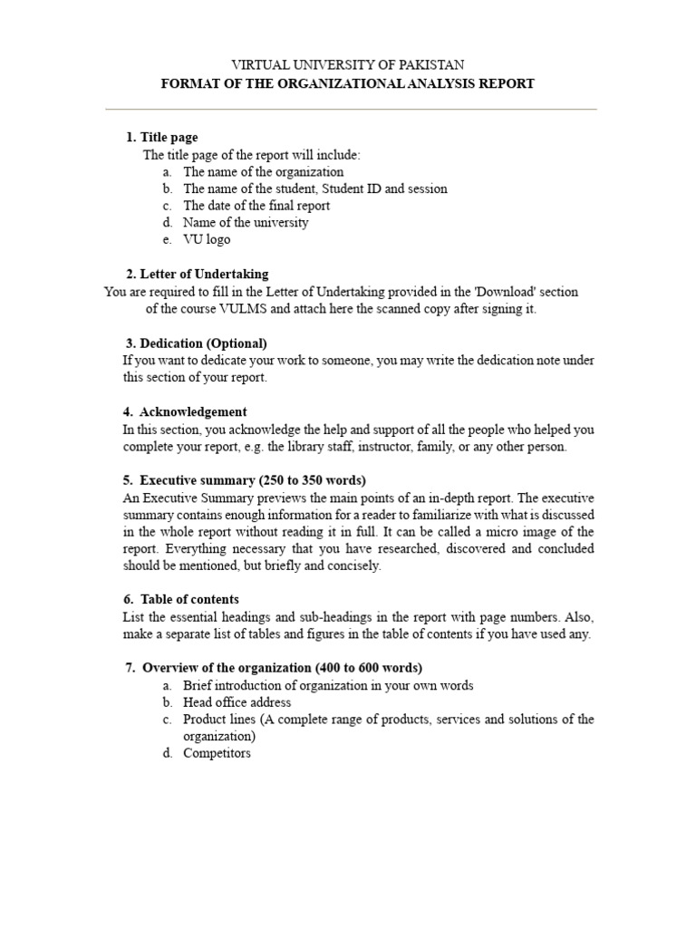 Organizational Analysis Report Format | PDF | Banks | Market Liquidity