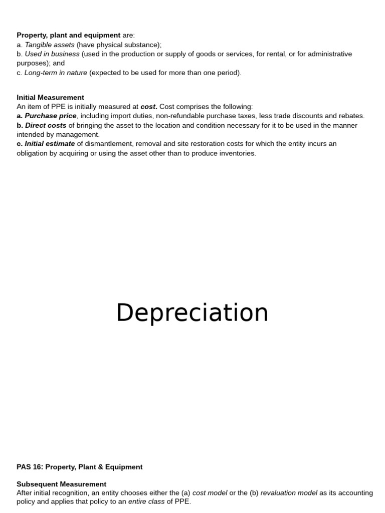 PPE Depreciation | PDF | Depreciation | Balance Sheet
