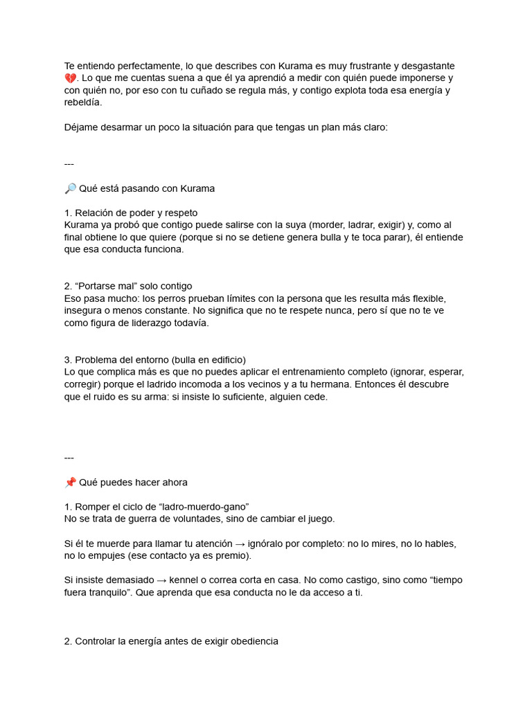 Problemas Con El Adiestramiento de Kurama | PDF