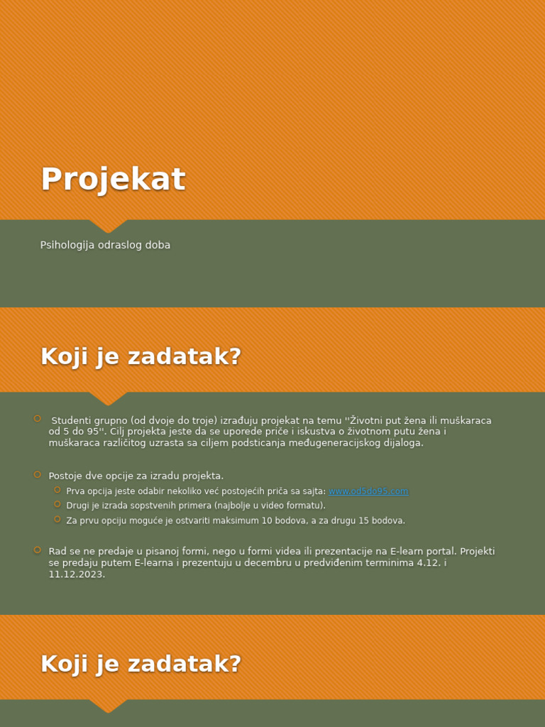 Projekat - Zadatak | PDF