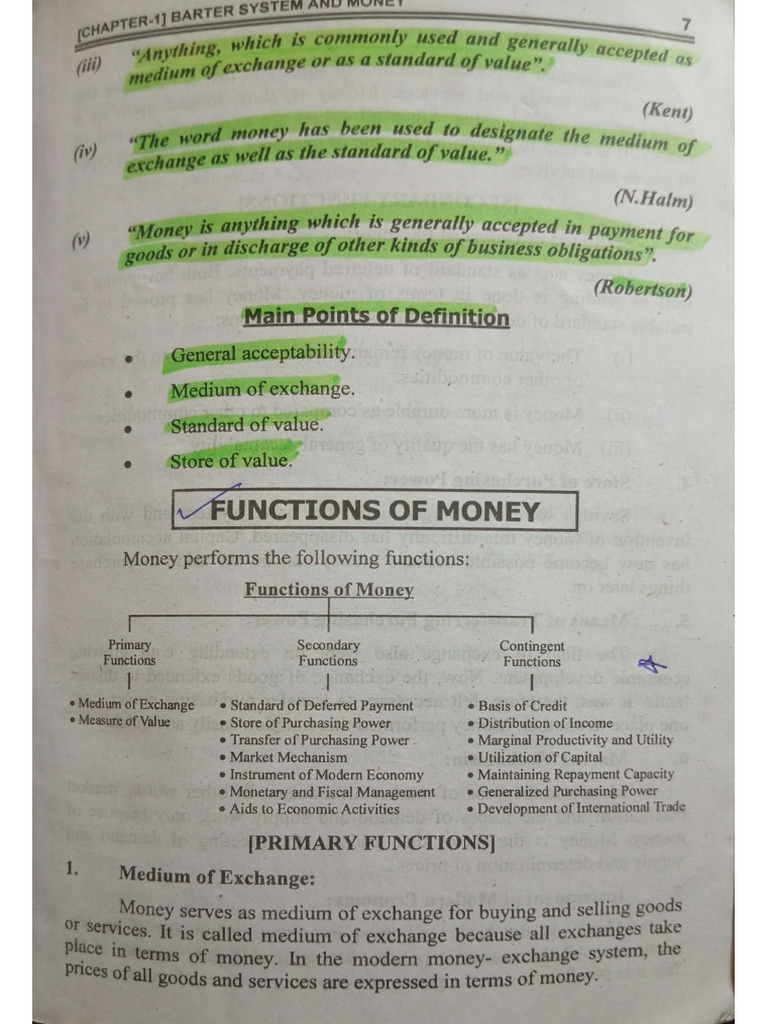 Function of Money | PDF