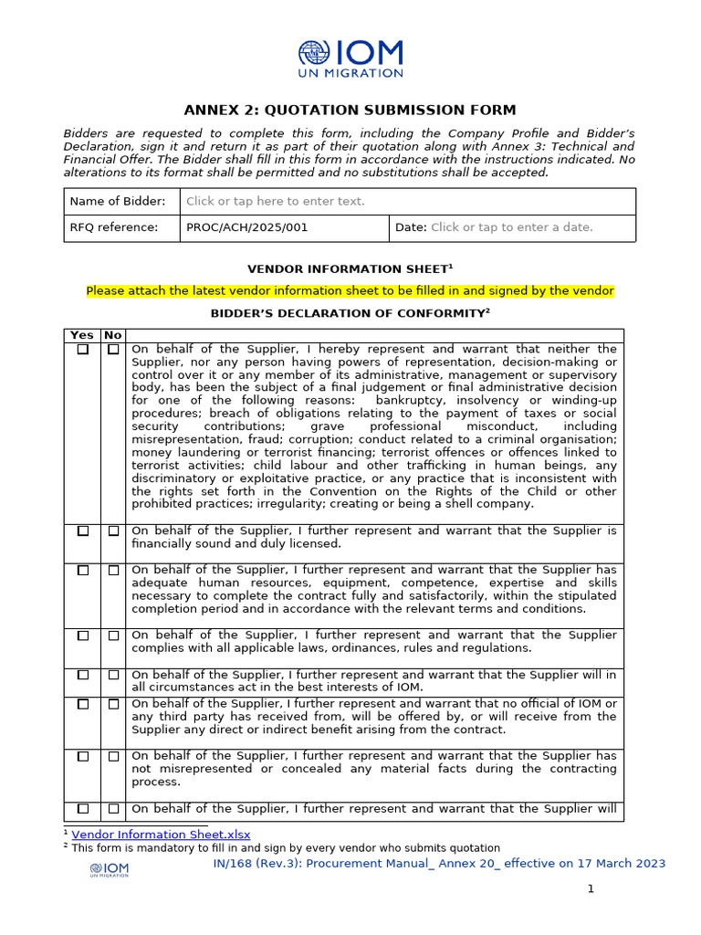 Quotation Submission Form Template | PDF | Common Law | Private Law