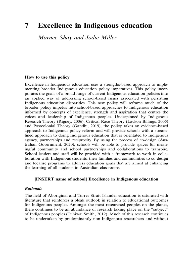 Excellence in Indigenous Book | PDF | Indigenous Australians | Schools