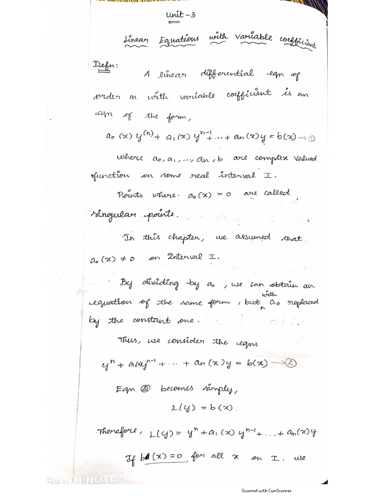 ODE Unit-3-1(2) | PDF
