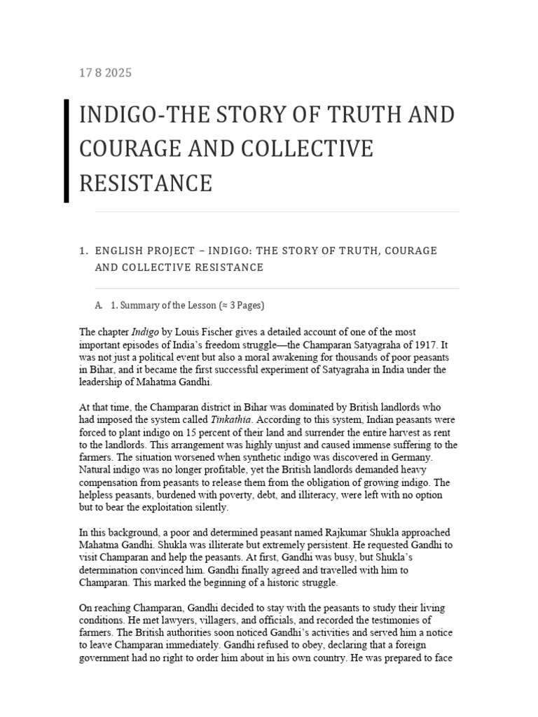 English Project Rough | PDF | Mahatma Gandhi | British Raj