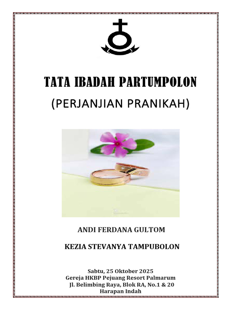 Tata Ibadah Martumpol_ 25 Okt 2025 Andi Gultom dan Kezia Tampubolon | PDF