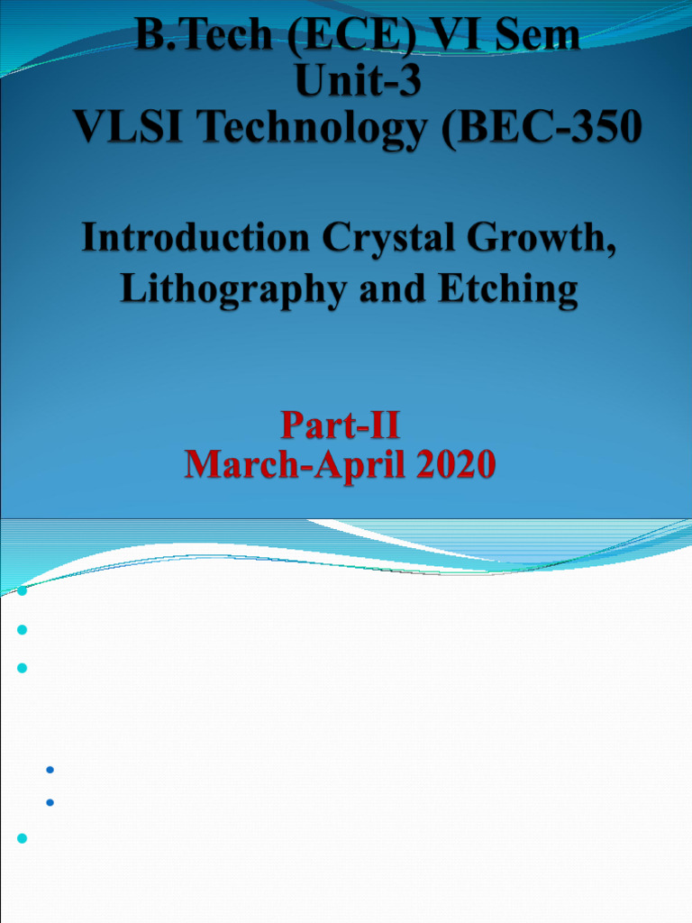 Silicon Fabrication Processes Explained | PDF | Photolithography ...