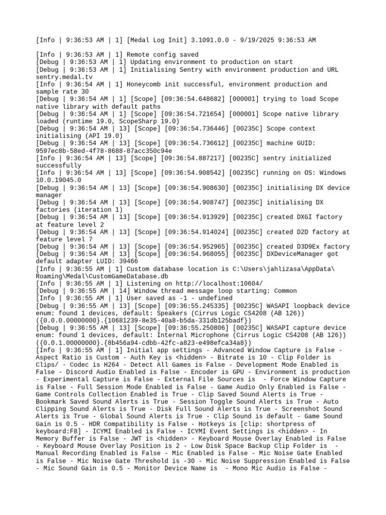 Medal App Initialization Log | PDF | Scope (Computer Science ...
