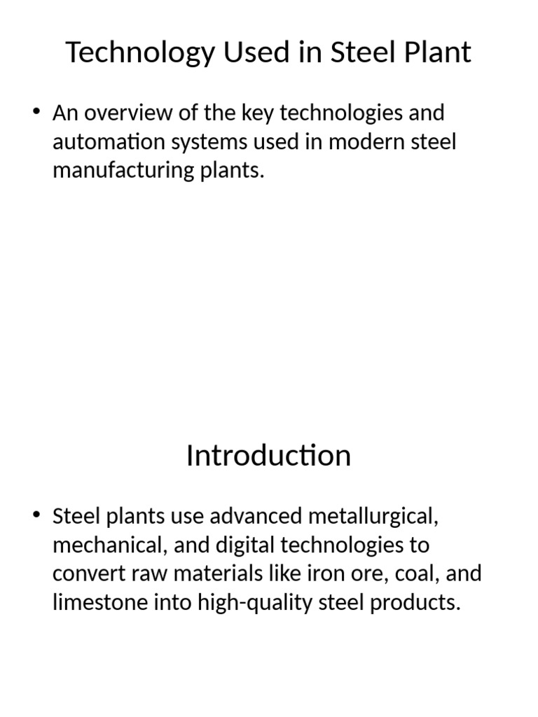 Key Technologies in Steel Manufacturing | PDF | Steelmaking | Steel