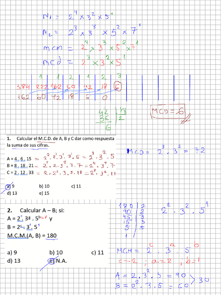 MCM y MCD Renzo | PDF