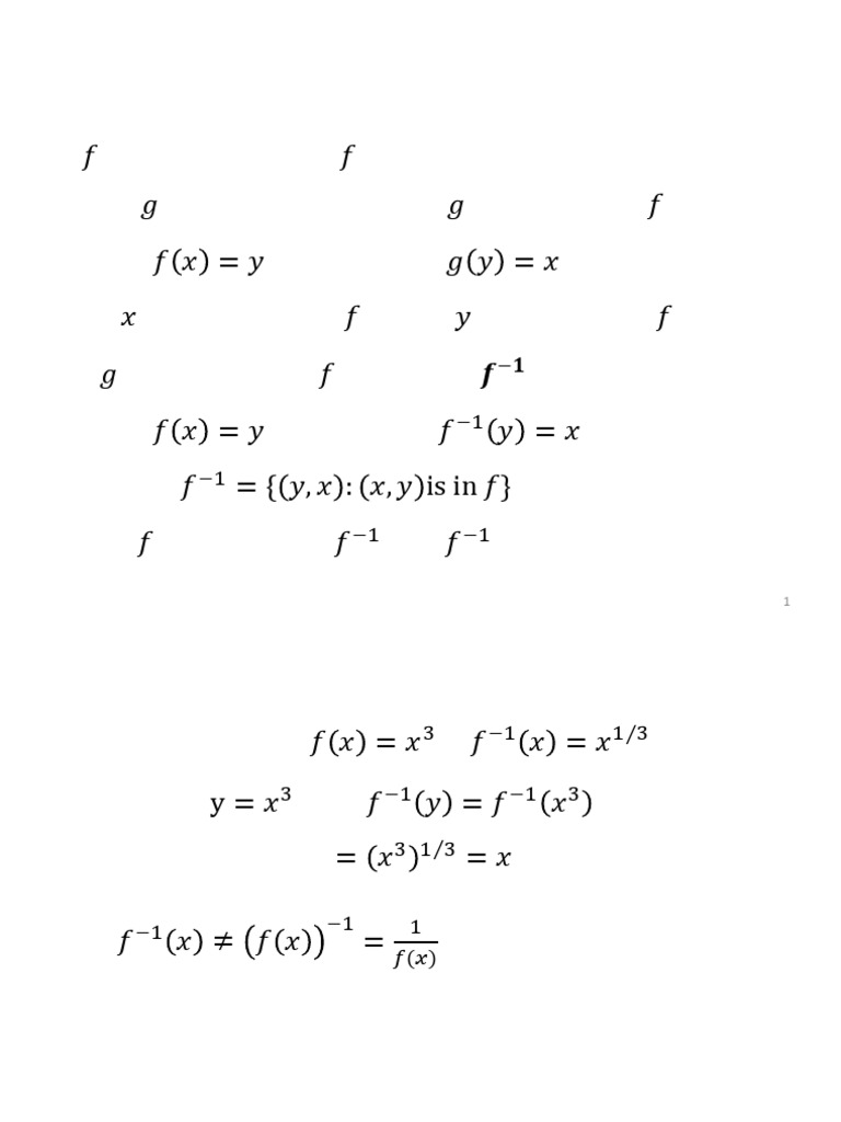 Inverse Fun | PDF | Function (Mathematics) | Mathematical Objects