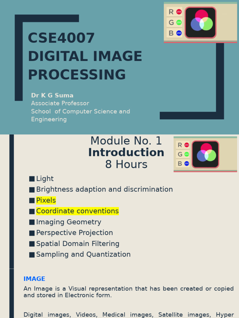 Digital Image Processing Overview | PDF | Digital Image | Pixel