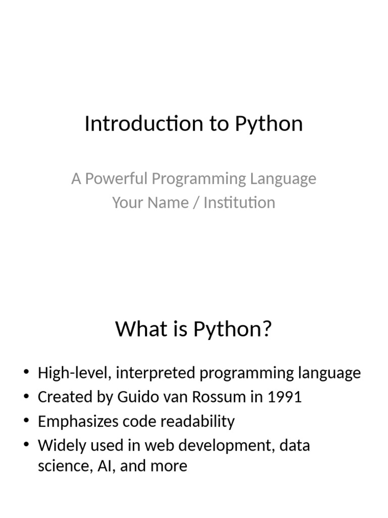 Python Presentation Final | PDF